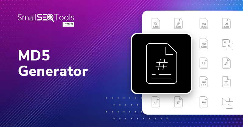 MD5 Generator - Create MD5 Online Hash Of Any String